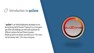 QuiZone Mobile Application | PPT