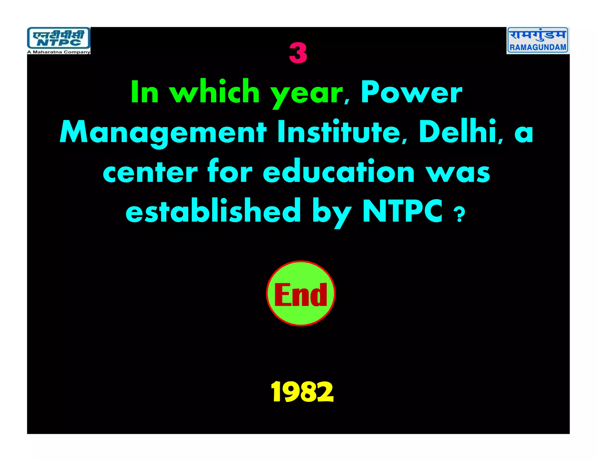 Quiz on NTPC limited | PDF