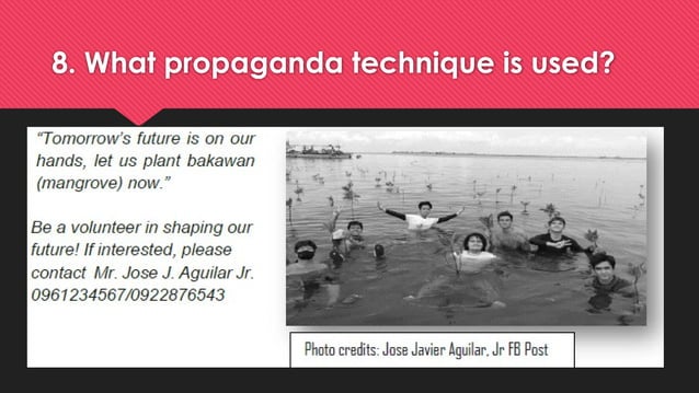 10-item Exercise/Quiz on Propaganda Techniques | PPT