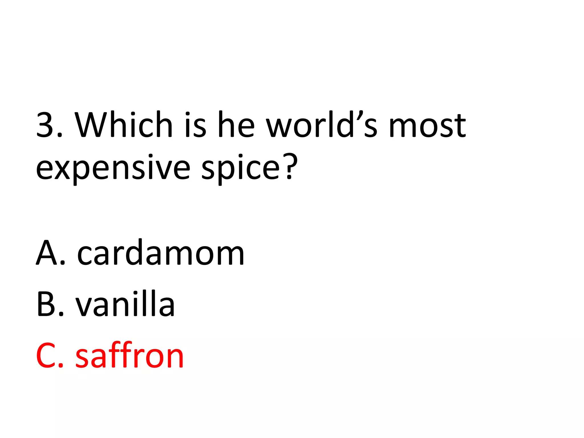 Quiz on spices and herbs | PPTX