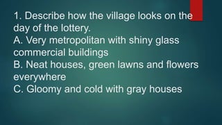 Quiz: The Lottery | PPTX
