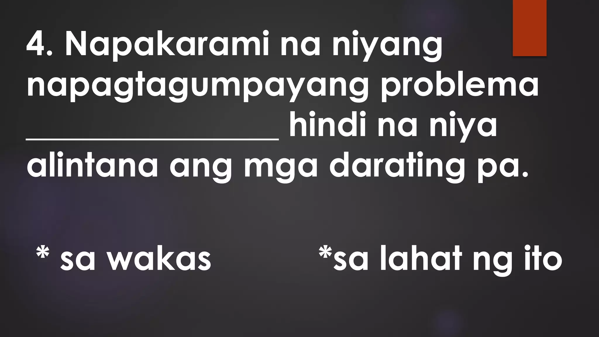 Pagsasanay sa Pangatnig at Transitional Devices | PDF