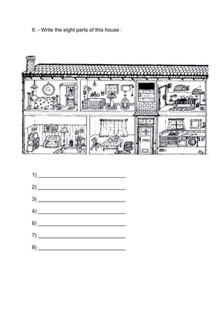 Quiz parts of the house i | PDF