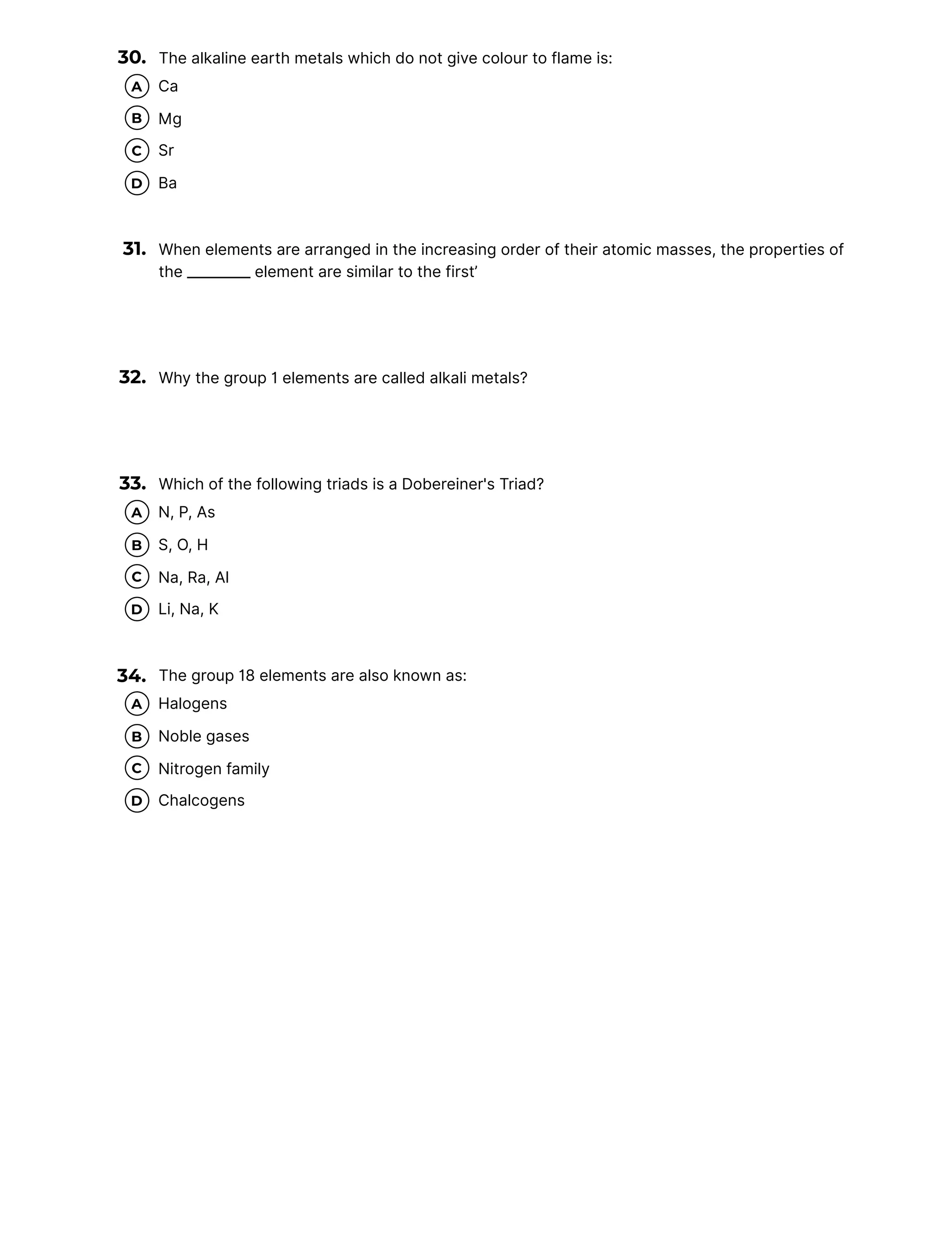 Chapter 5 - The periodic table (Class IX) | PDF | Chemistry | Science