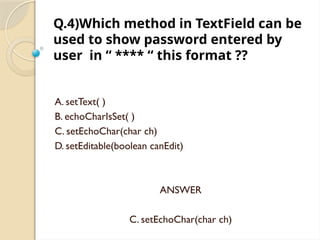 Advance Java msbte MCQ for diploma students | PPTX