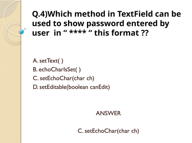Advance Java msbte MCQ for diploma students | PPTX