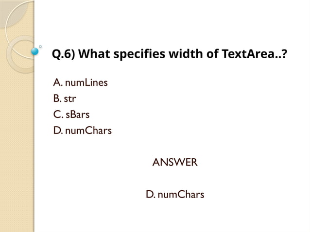 Advance Java msbte MCQ for diploma students | PPTX