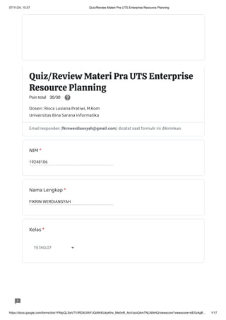 Quiz_Review Materi Pra UTS Enterprise Resource Planning.pdf