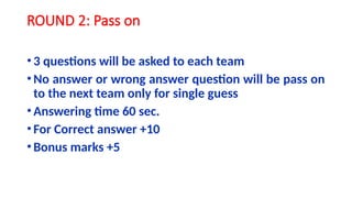 Quiz Rules for different quiz competition | PPTX