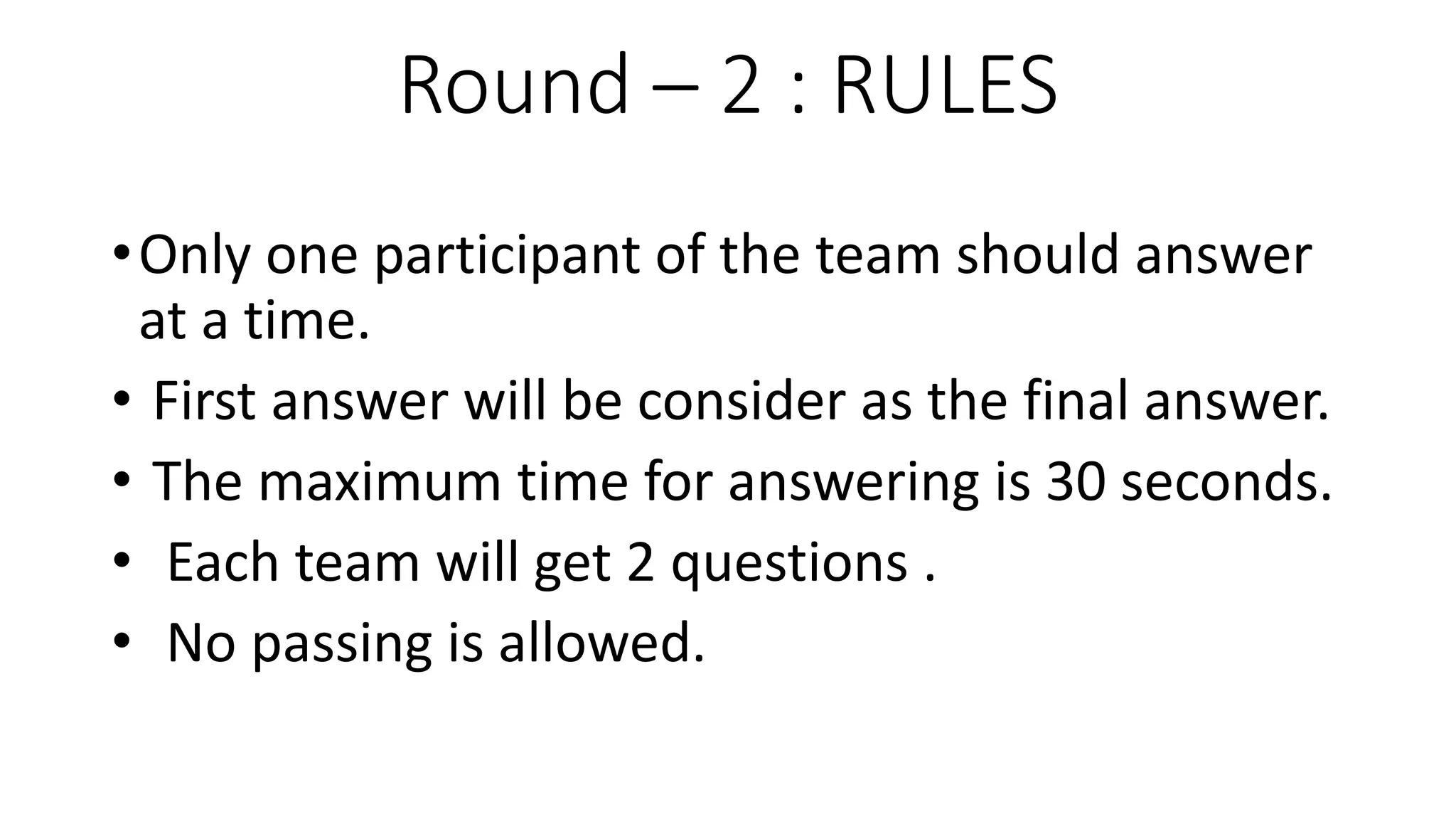 Quiz rules ppt | PPTX
