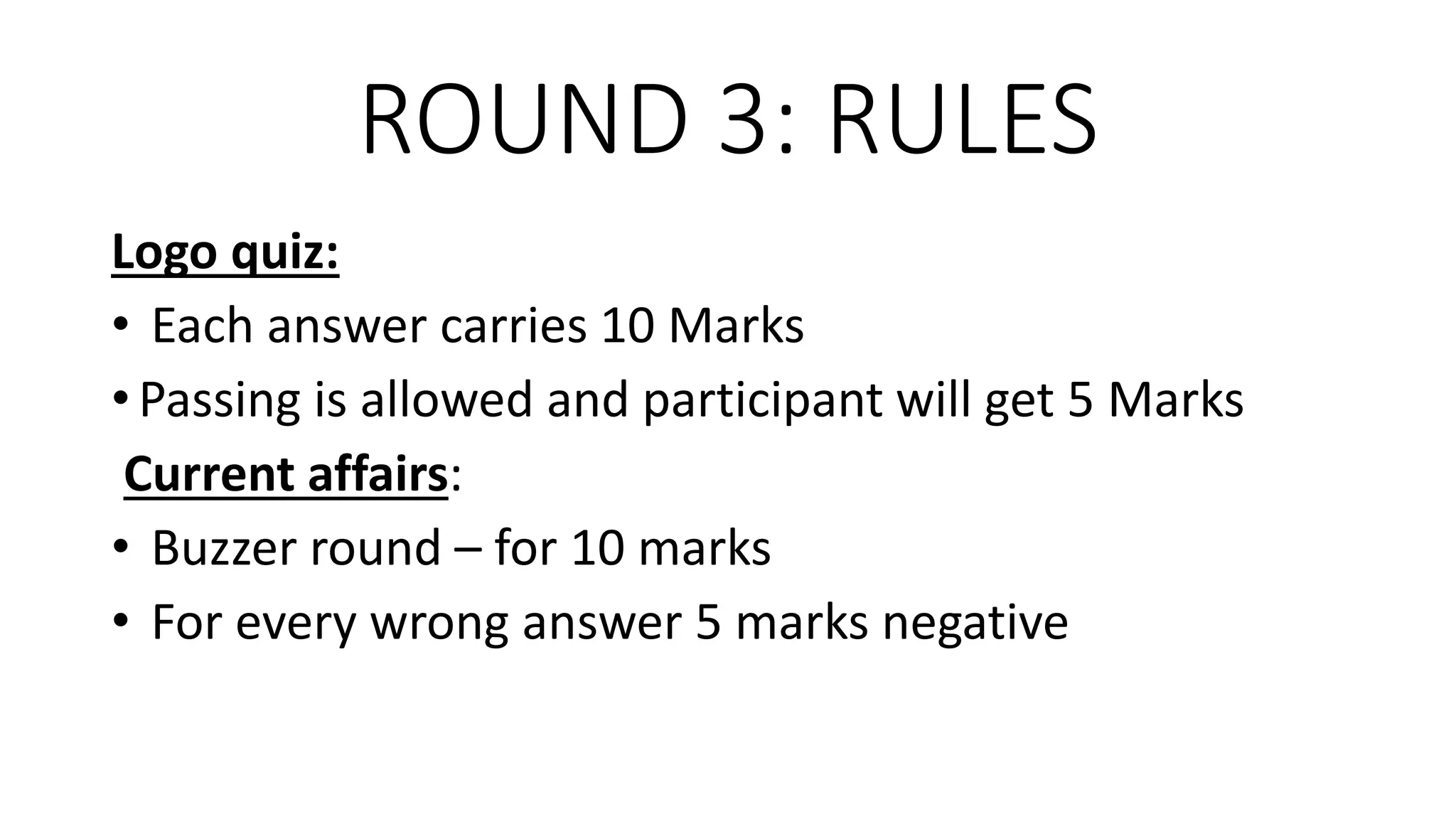 Quiz rules ppt | PPTX