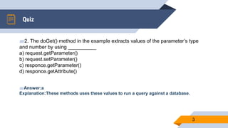Quiz servlet | PPT | Free Download