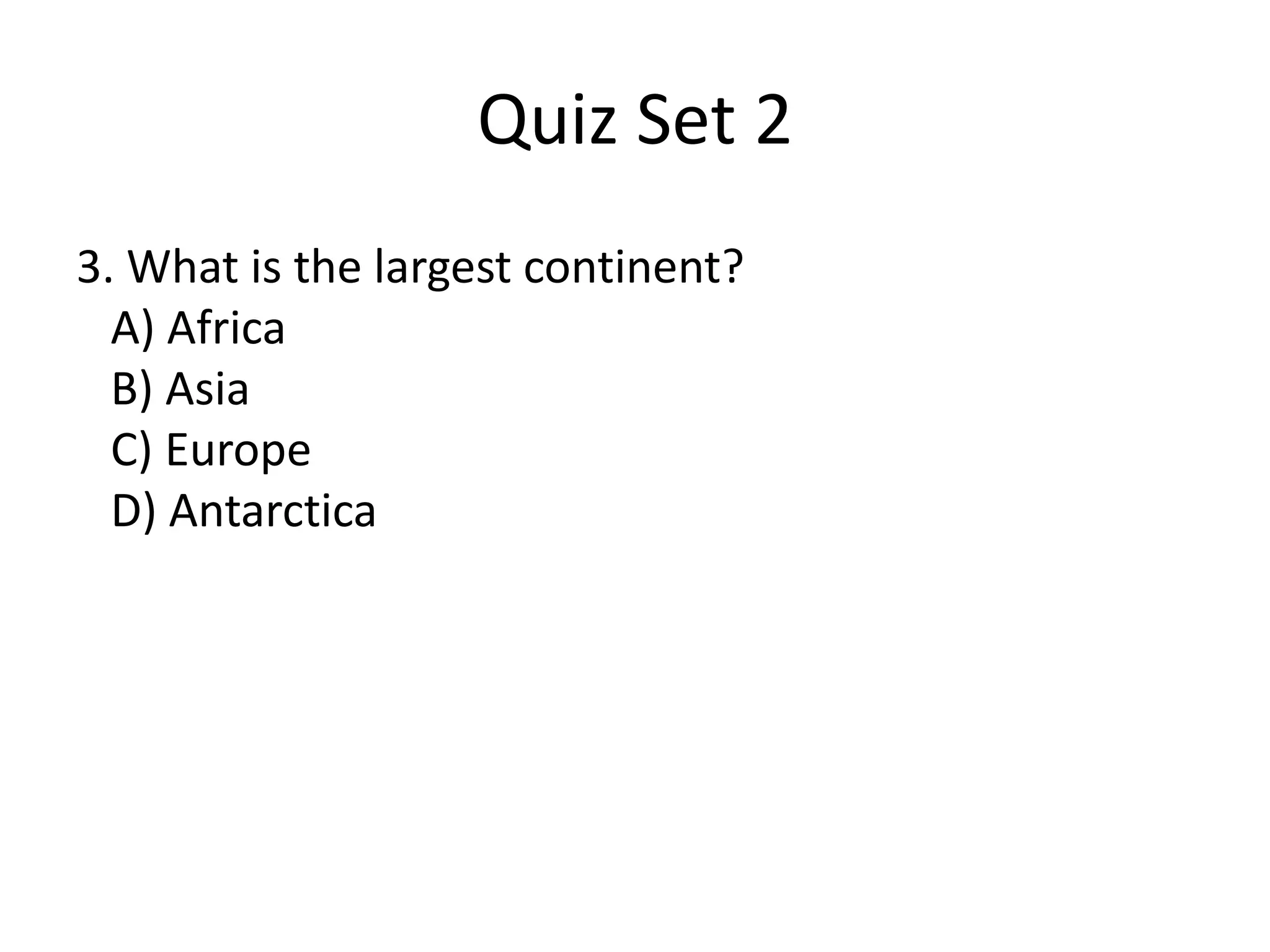 Pre Primary Student Level Quiz Set on General Knowledge | PPTX
