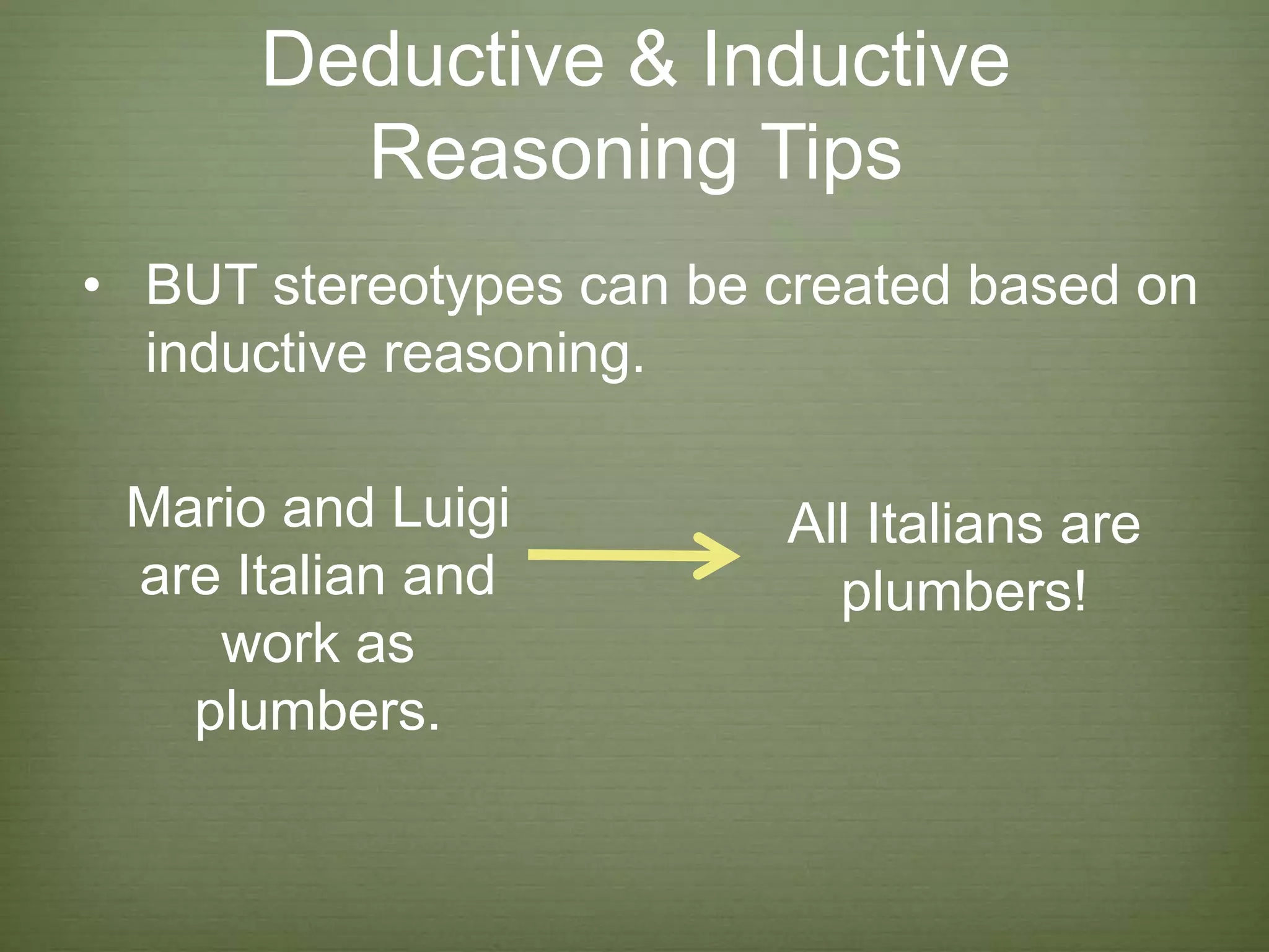 Quiz show inductive & deductive reasoning | PPTX