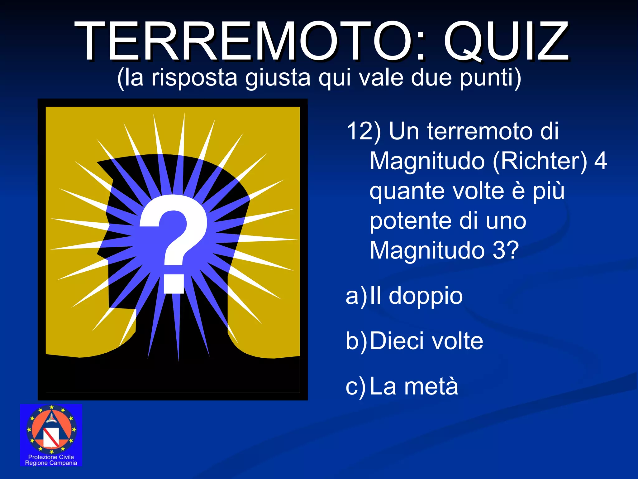 Quiz Terremoti | PPS