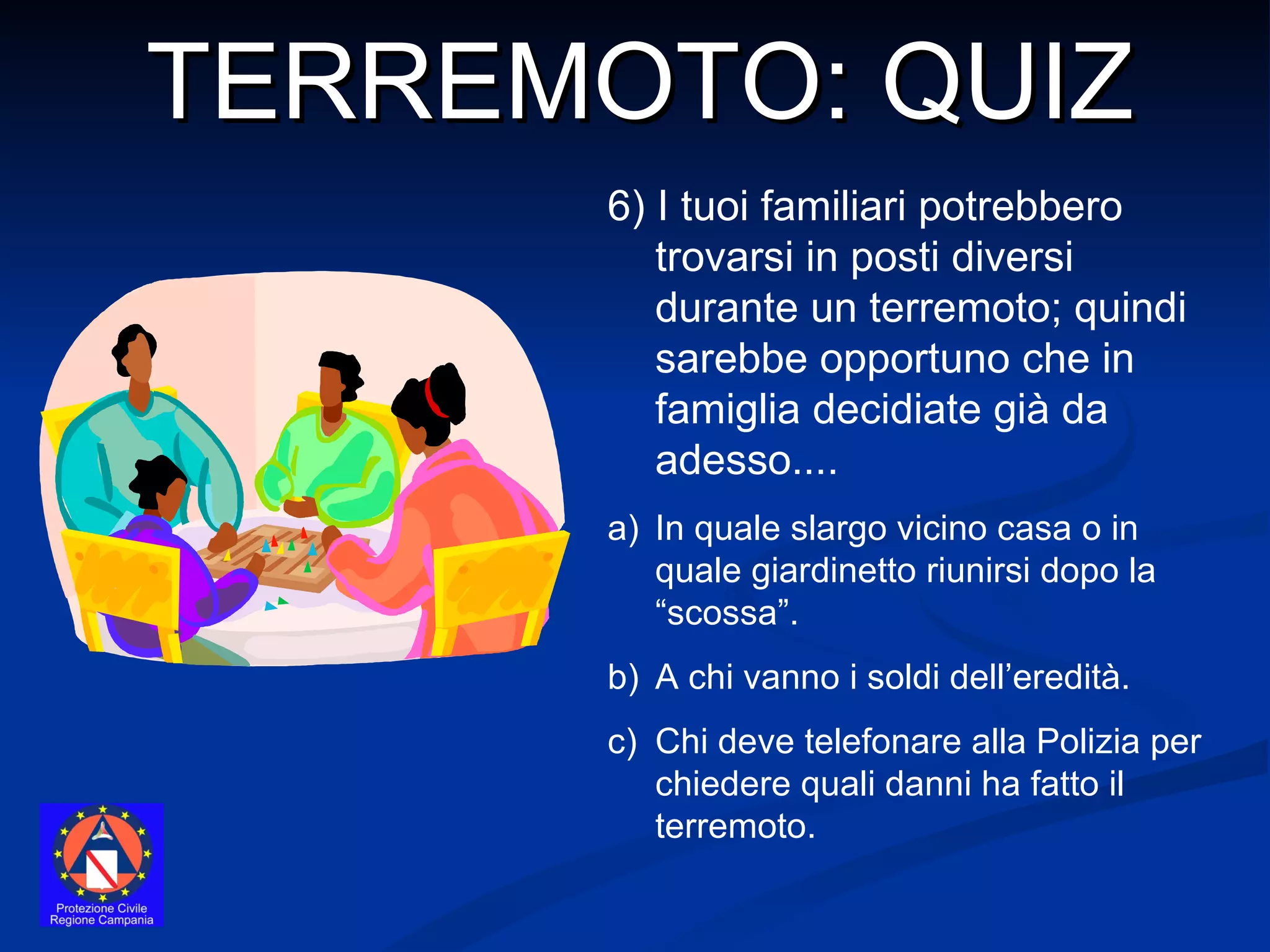 Quiz Terremoti | PPS