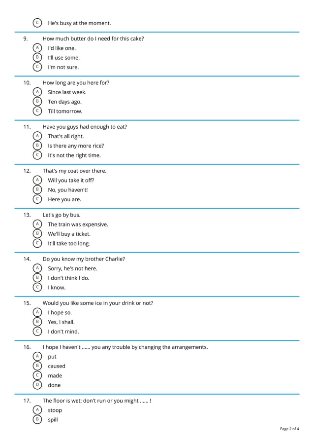 English level Test | PDF