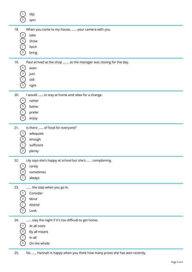 English level Test | PDF