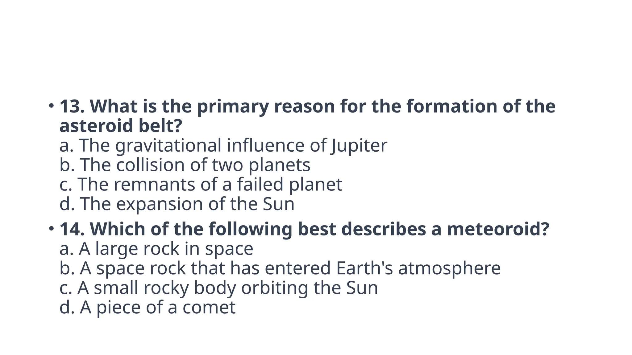 QUIZzzzzzzzzzzzzzzz TIME ! Asteroid.pptx | Geology | Science