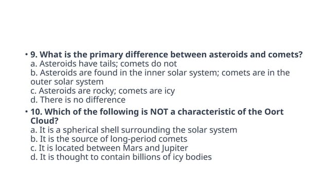 QUIZzzzzzzzzzzzzzzz TIME ! Asteroid.pptx | Geology | Science