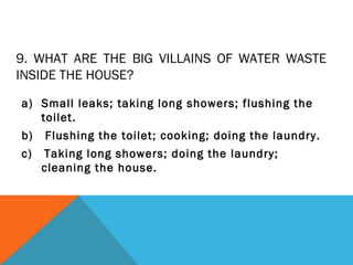 Quiz about the water | PPT