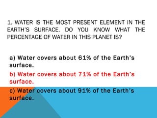 Quiz about the water | PPT