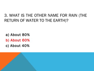 Quiz about the water | PPT
