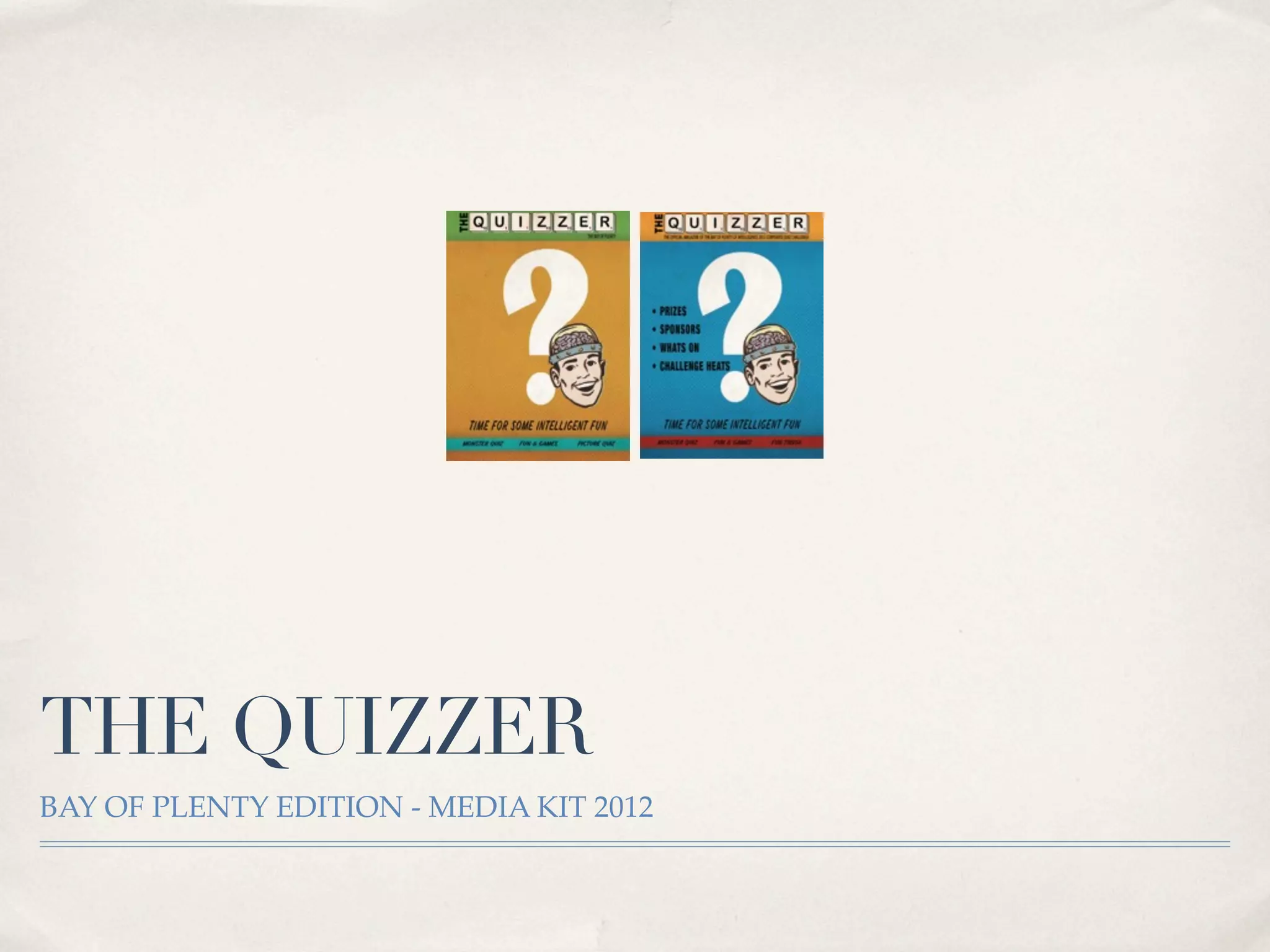 The Quizzer Media Kit | PPT