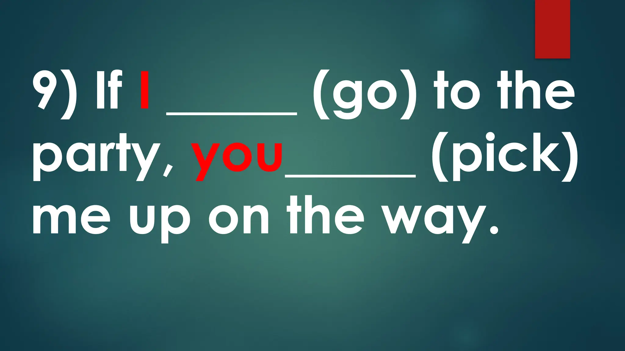 Zero conditional types of sentence quiz. | PPTX