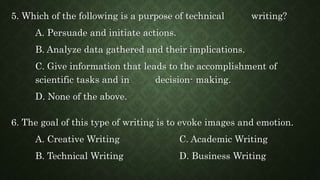 Quizz in eapp technical writing 2 | PPT
