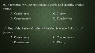 Quizz in eapp technical writing 2 | PPT