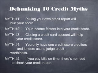 Quizzle's credit reports & scores basics | PPT