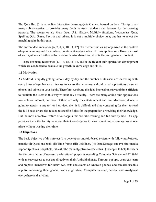 Online Quiz Application Project Presentation Pdf Computer Software And Applications Computing