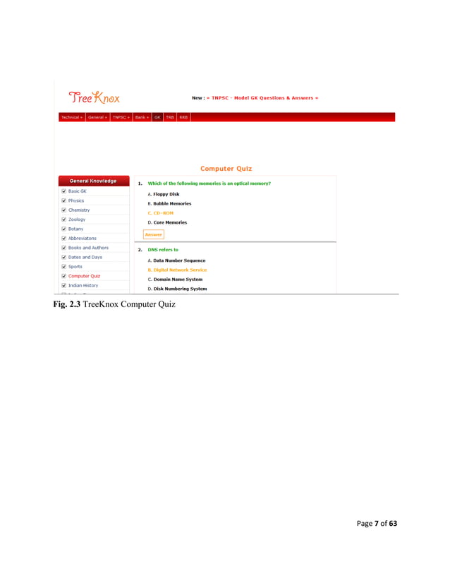 Online Quiz Application Project Presentation Pdf Computer Software And Applications Computing