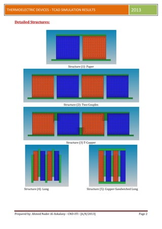Thermoelectric Devices TCAD Simulation | PDF | Chemistry | Science