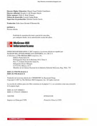 Química 9na edición - raymond chang | PDF