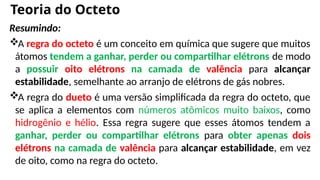 Química - Teoria do Octeto..........pptx