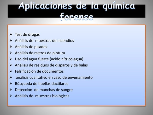 Química forense | PPTX
