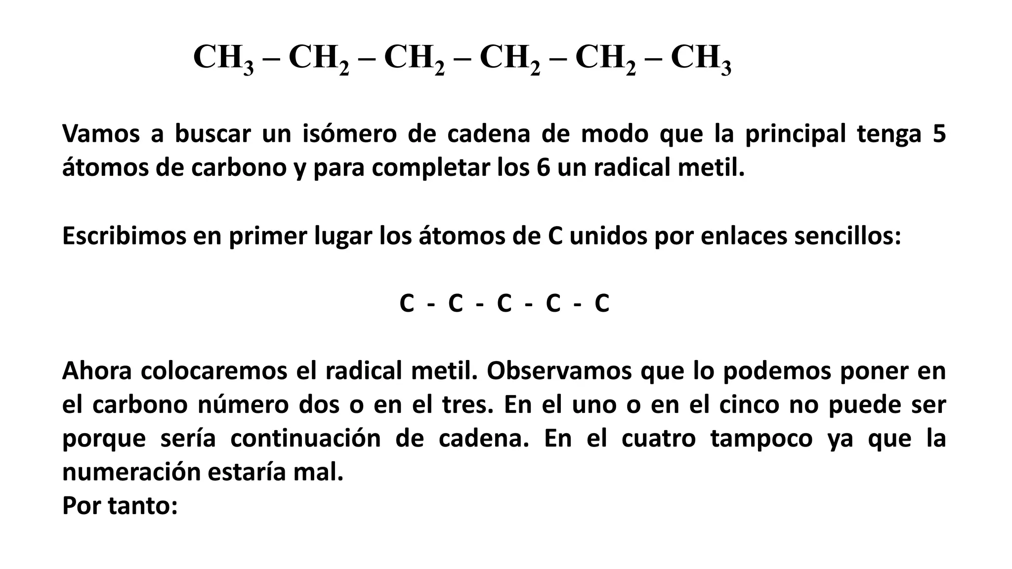 Química orgánica isómeros del hexano | PPT