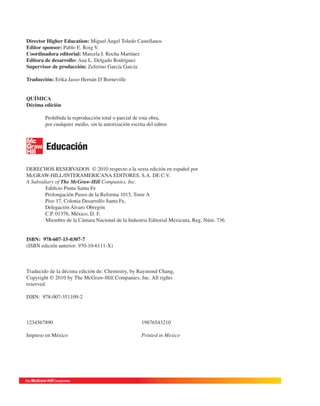 Química raymond chang 10ma edición | PDF