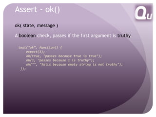 Qunit Java script Un | PPT