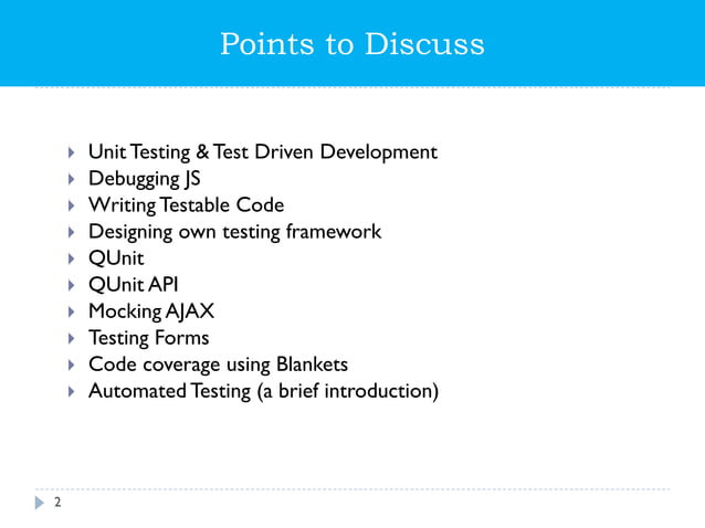 Javascript Tddtest Driven Development And Qunit Tutorial Ppt