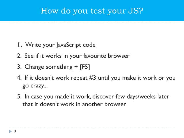 Javascript Tddtest Driven Development And Qunit Tutorial Ppt