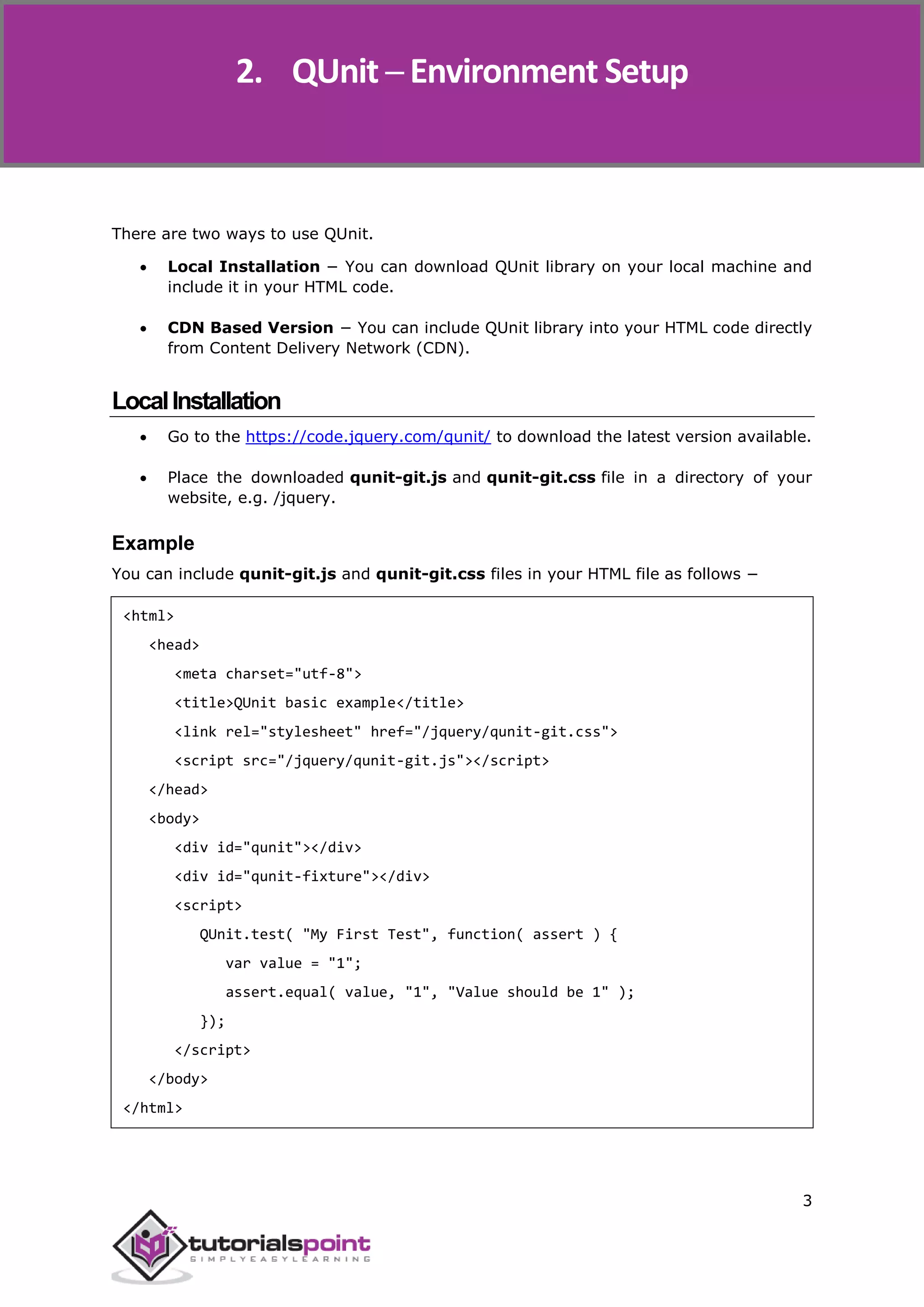 Qunit tutorial | PDF