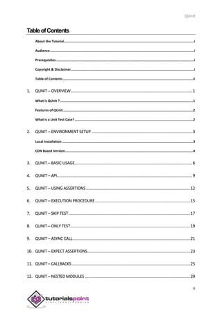 Qunit tutorial | PDF