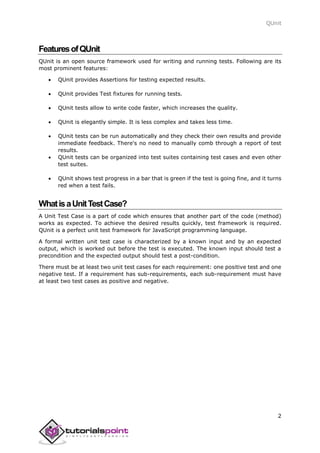 Qunit tutorial | PDF