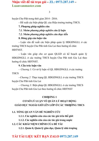 Quản Lý Hoạt Động Giáo Dục Ngoài Giờ Lên Lớp Ở Các Trường Thcs Huyện Chư Păh Tỉnh Gia Lai Theo ...