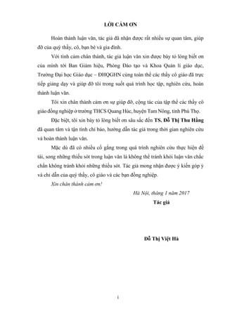 Quản Lý Hoạt Động Giáo Dục Đạo Đức Học Sinh Ở Trường Trung Học Cơ Sở Quang Húc, Huyện Tam Nông ...