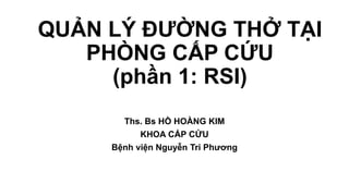 QUẢN LÝ ĐƯỜNG THỞ TẠI PHÒNG CẤP CỨU 2025 | PDF