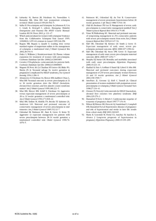 Quản lý tiền sản giật nặng rcog | PDF | Pregnancy | Reproductive Health